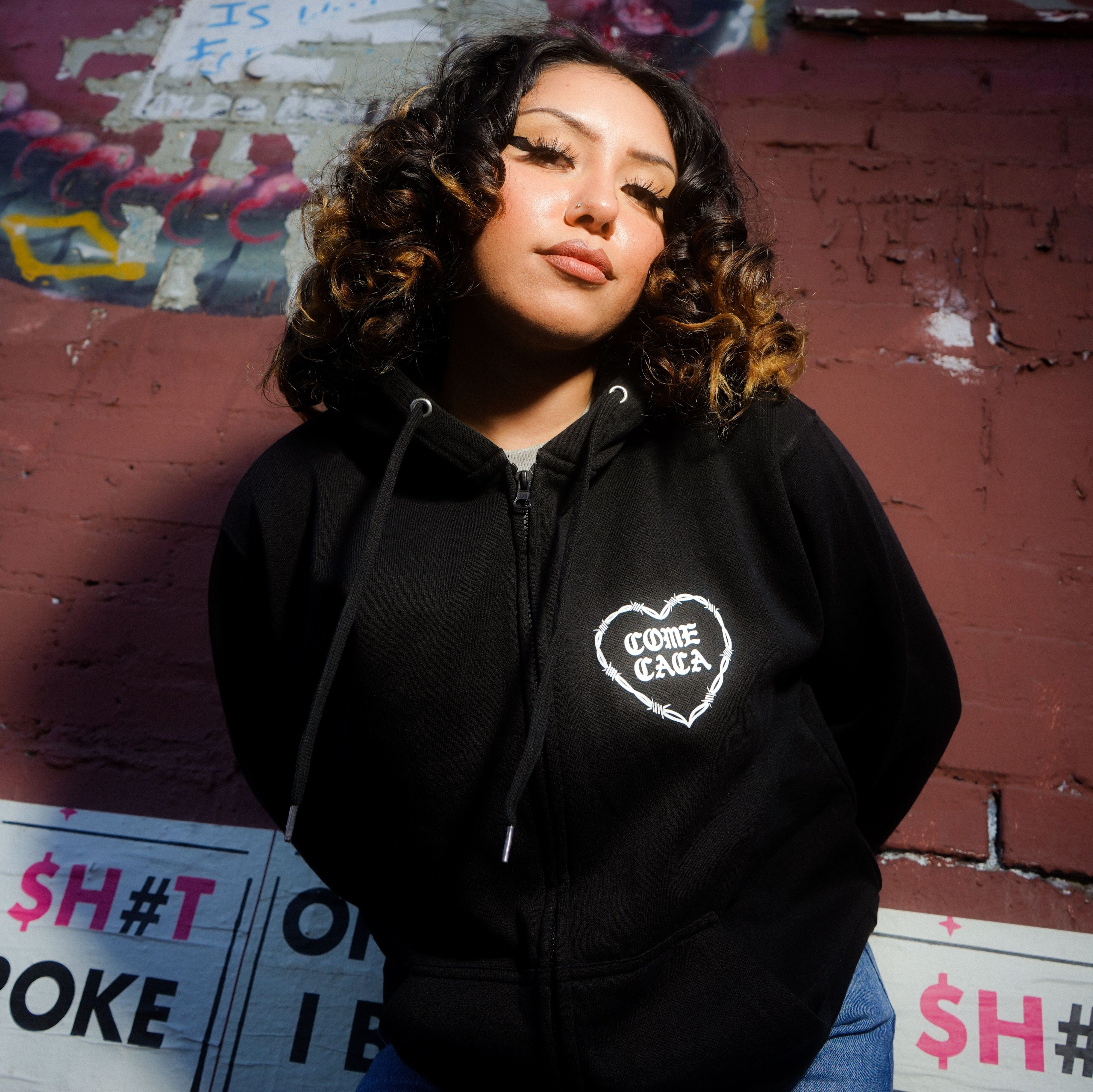 (FRONT ONLY) COME CACA ZIP UP SWEATER – LOQUITA BATH